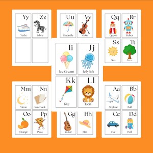 Printable Alphabet Cards | Montessori Cards, ABC Flash Cards ...