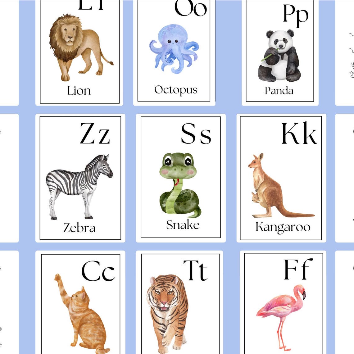 Printable Alphabet Cards | Montessori Cards, ABC Flash Cards ...
