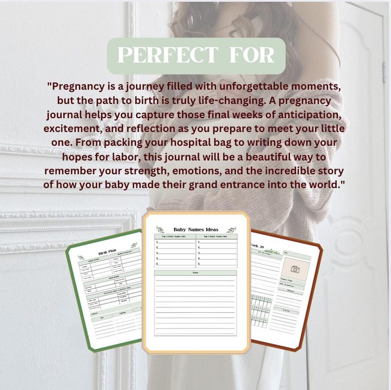 My Birth Plan, Printable Pregnancy Planner, Printable Pregnancy Journal ...
