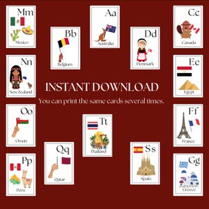 Printable Alphabet Cards | Montessori Cards, ABC Flash Cards ...