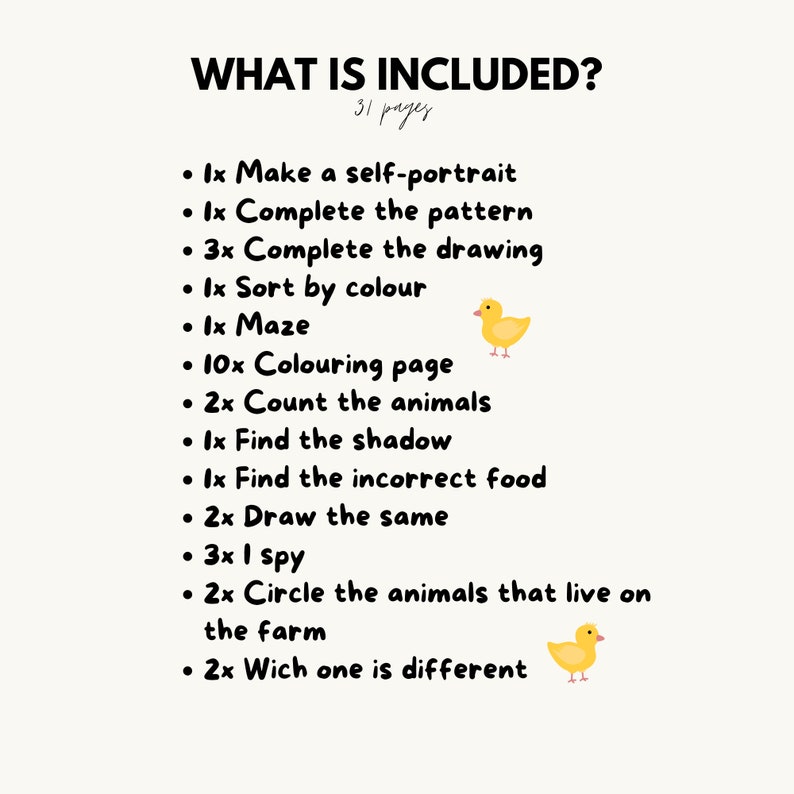 Farm Animals Activity Pack - Etsy
