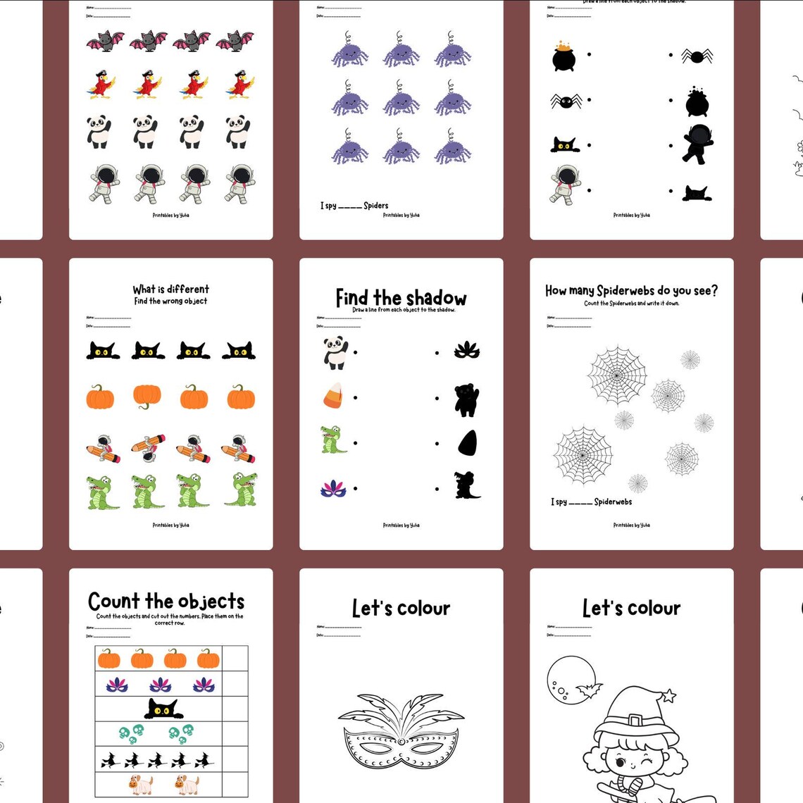 Halloween Activity Pack for Kids Printable, Printable Halloween ...