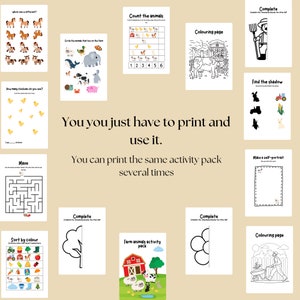 Farm Animals Activity Pack - Etsy