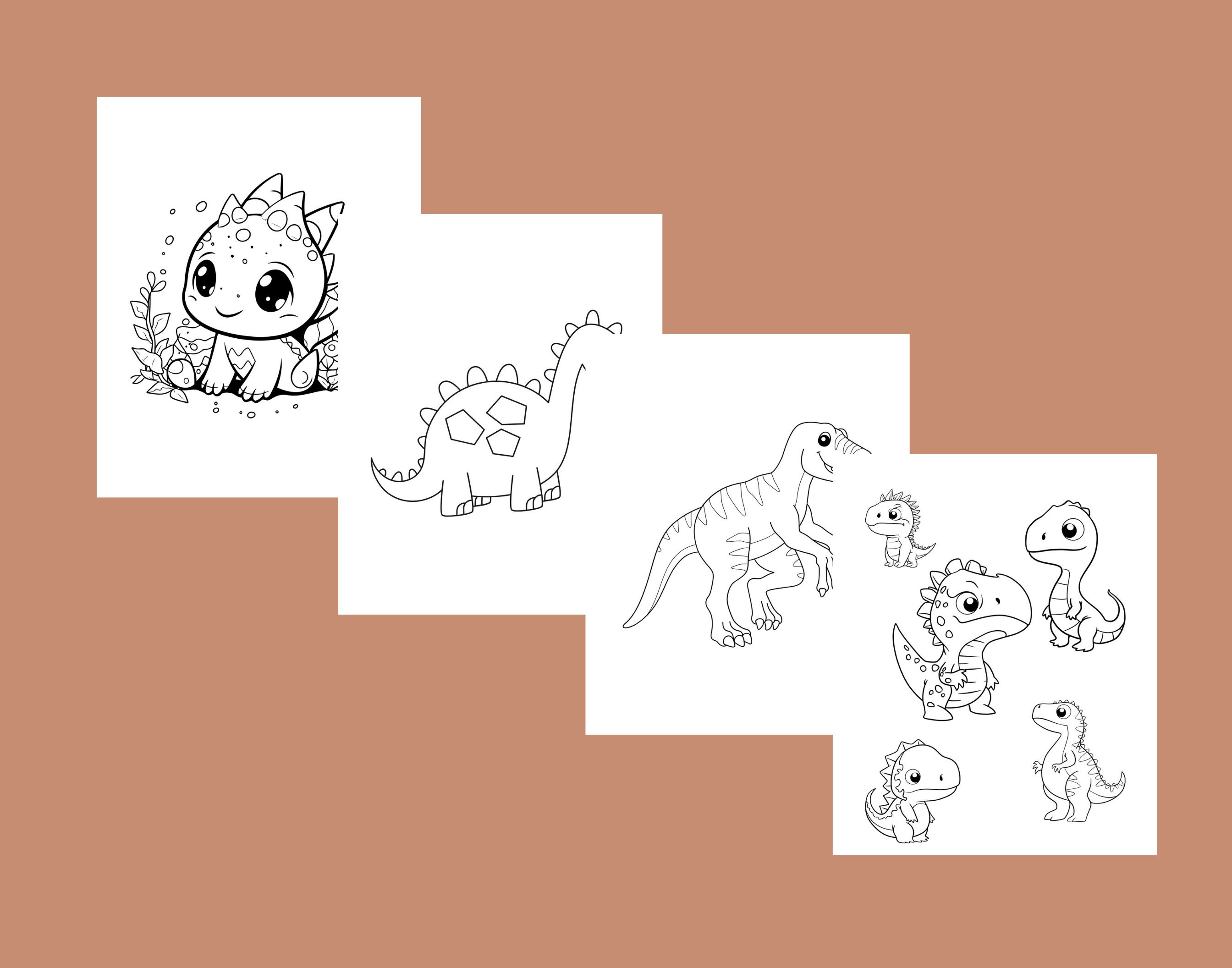 50 Dinosaur Coloring Pages/ 50 Coloring Pages of Dinosaurs - Etsy