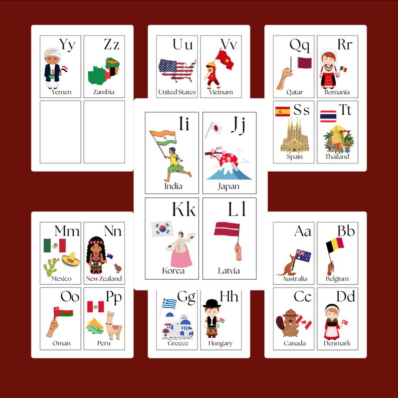 Printable Alphabet Cards | Montessori Cards, ABC Flash Cards ...