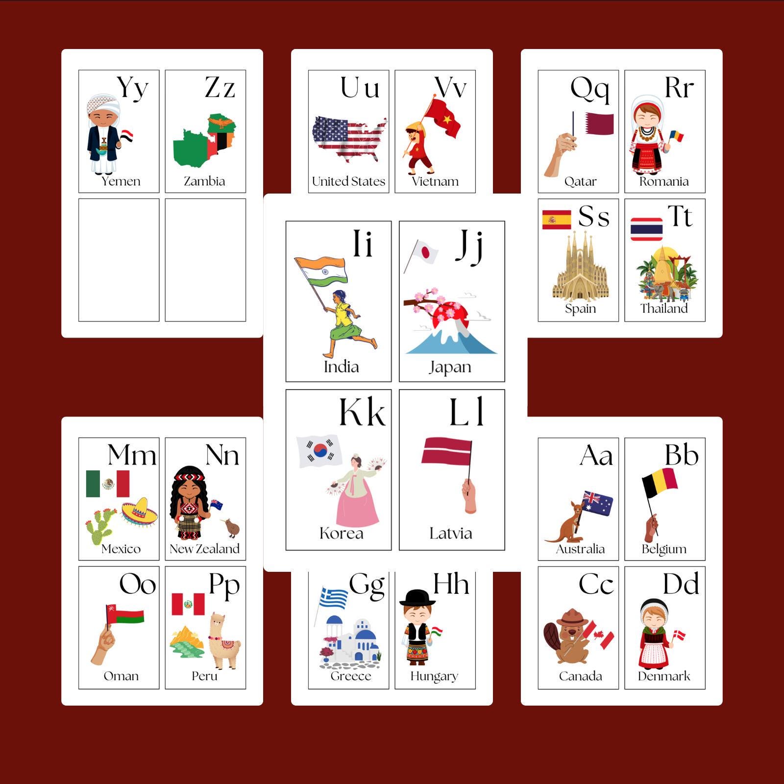 Printable Alphabet Cards | Montessori Cards, ABC Flash Cards ...
