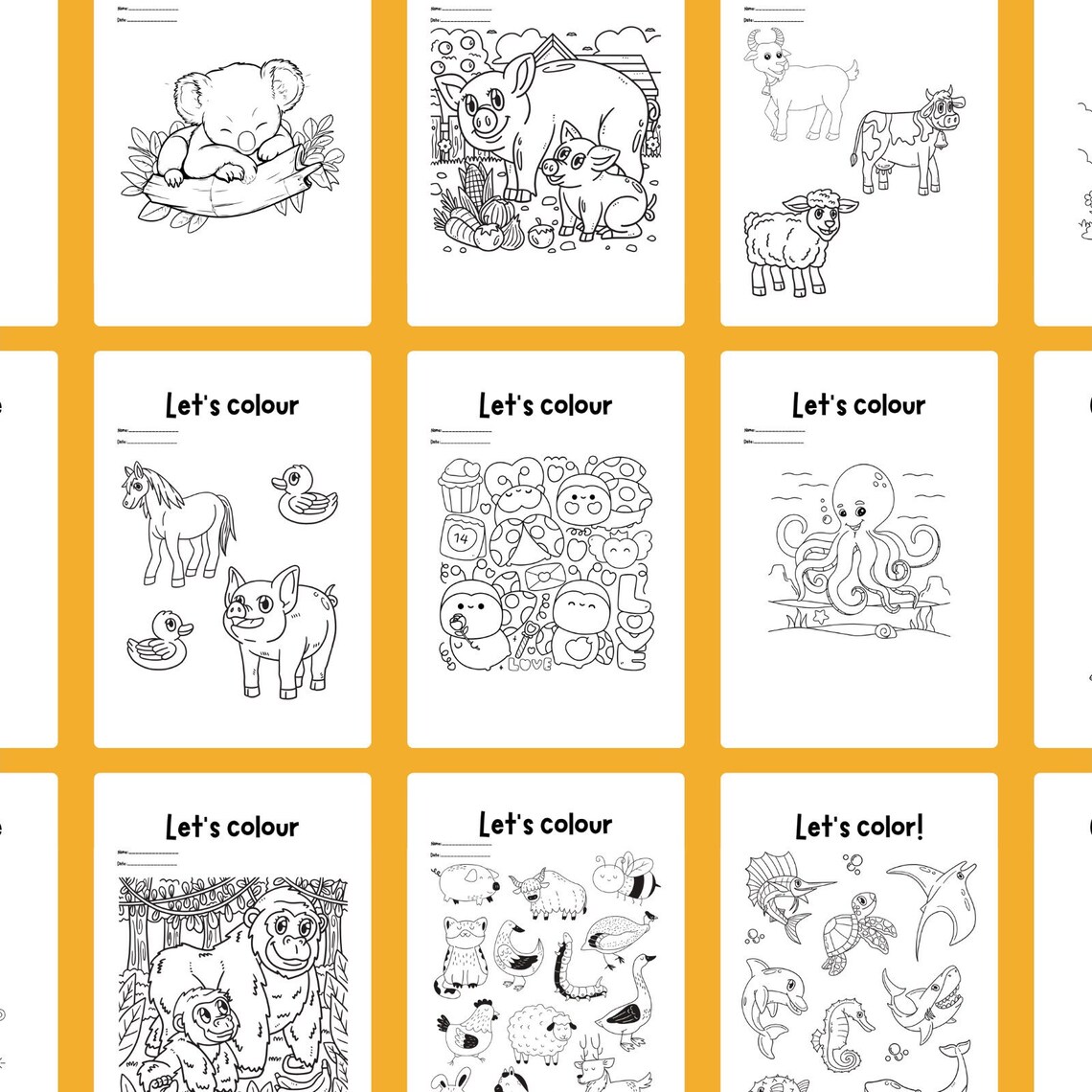 Animal Activity Pack for Kids , Activity Pack , Animal Activities ...