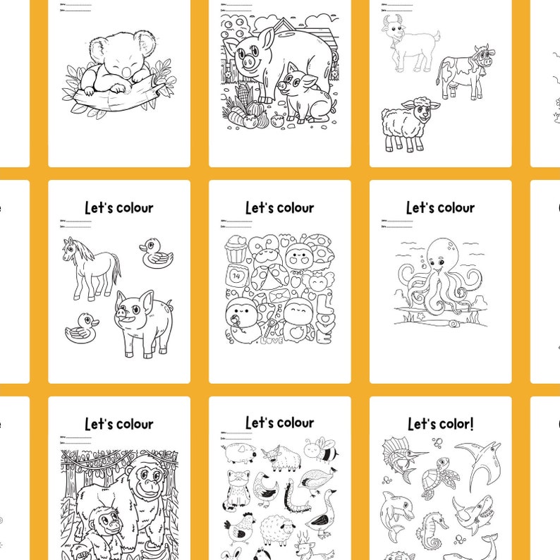 Animal Activity Pack for Kids , Activity Pack , Animal Activities ...