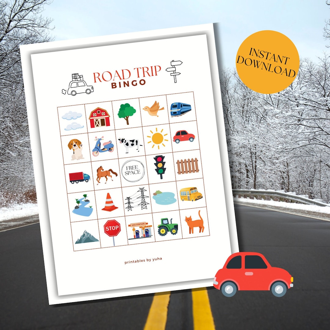Road Trip Bingo for Kids / Activity Pack / Road Trip Games / Bingo ...