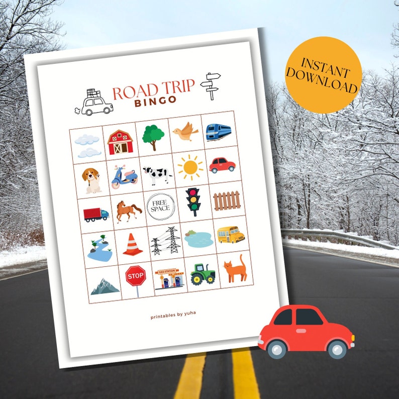 Road Trip Bingo for Kids / Activity Pack / Road Trip Games / Bingo ...