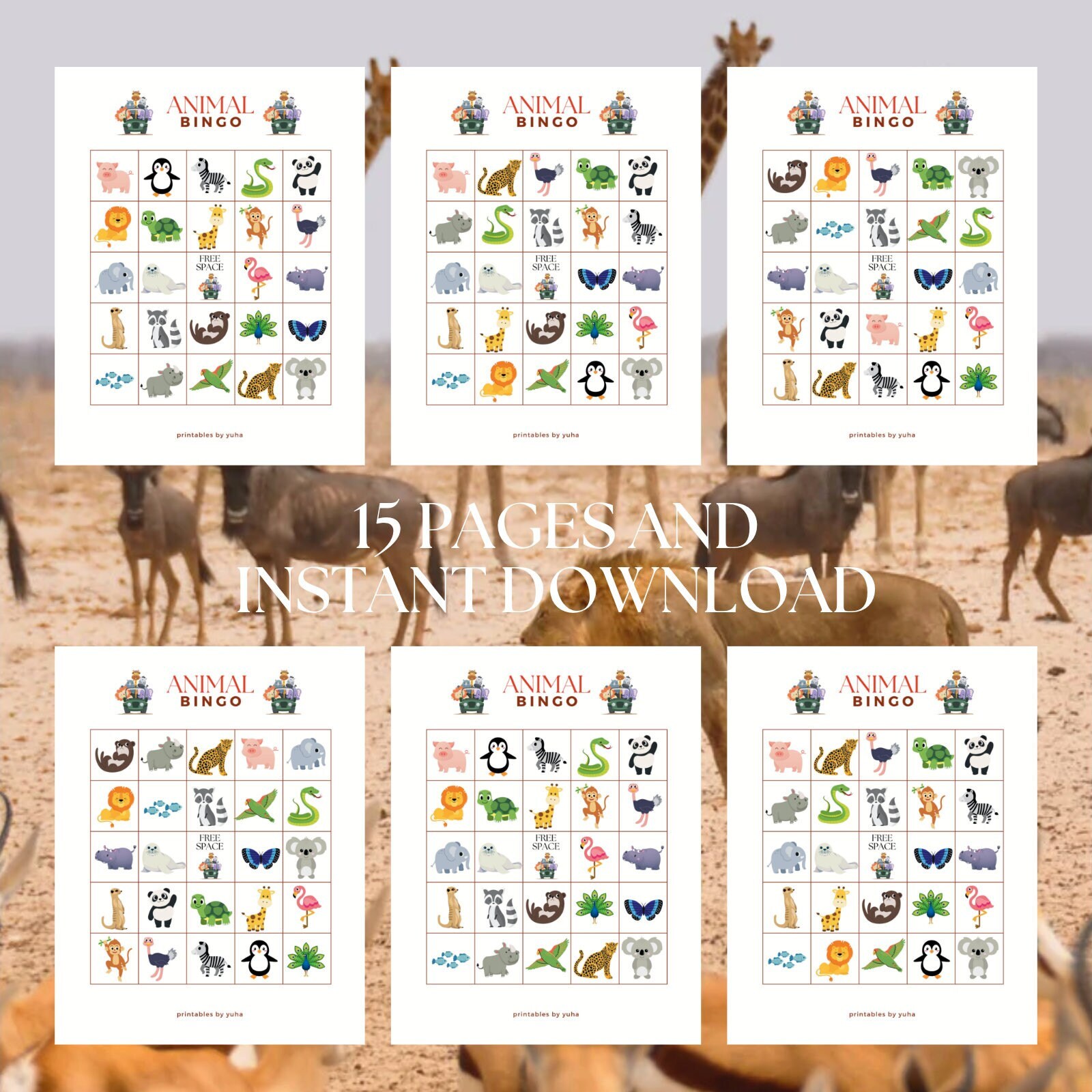 Bingo for in the Zoo / Zoo Bingo / Bingo for Kids / Bingo / Bingo Cards ...