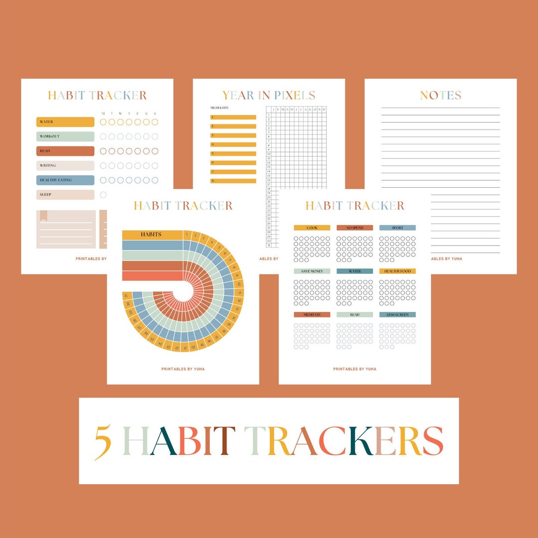 Habit Tracker / Daily Habit Tracker / Monthly Habit Tracker / Simple ...