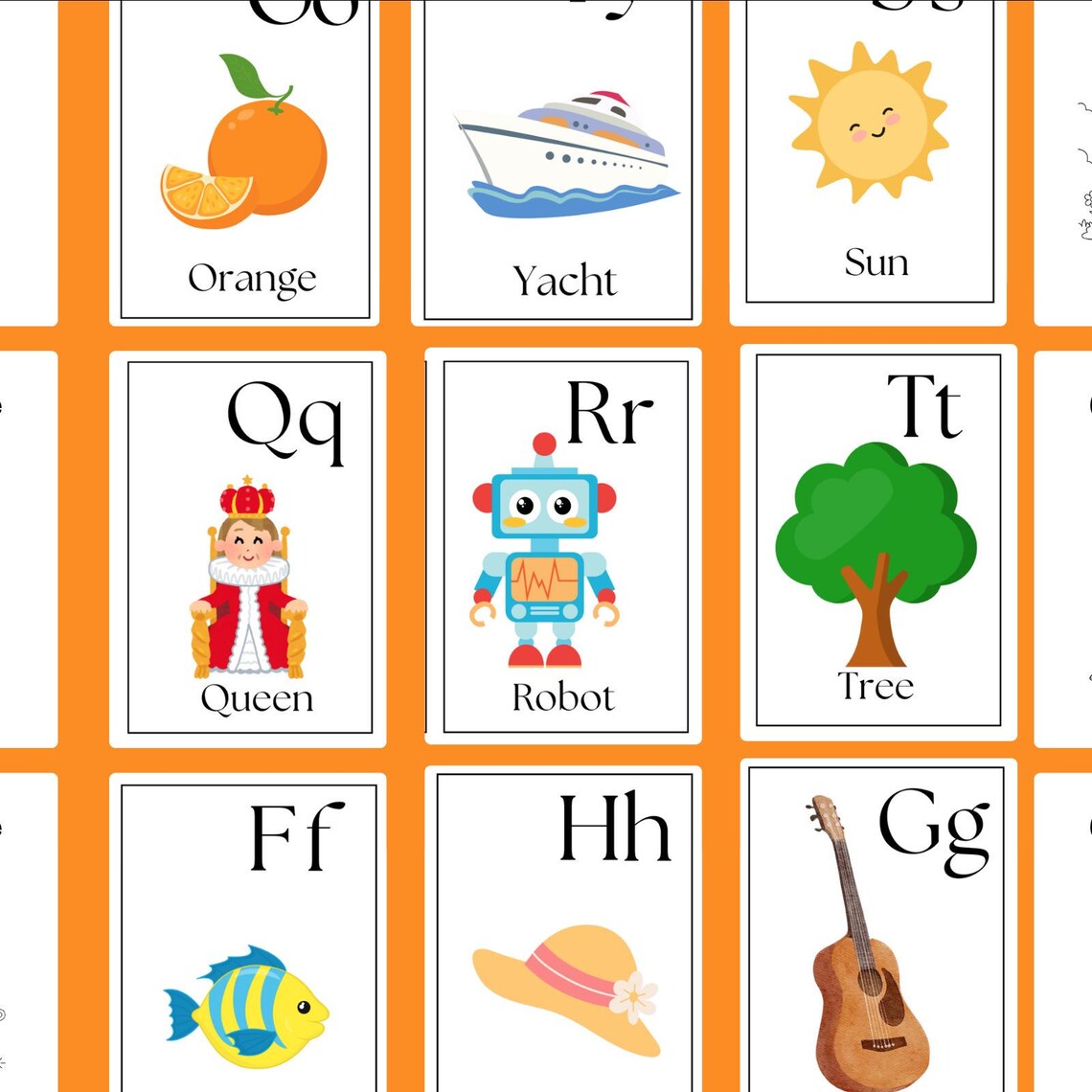 Printable Alphabet Cards | Montessori Cards, ABC Flash Cards ...