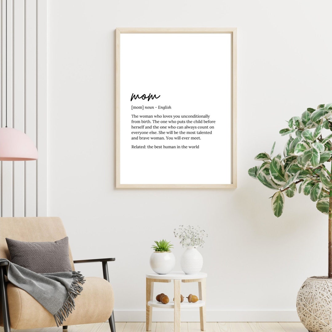 Mom Definition Poster / Mother's Day Gift / Definition Poster ...