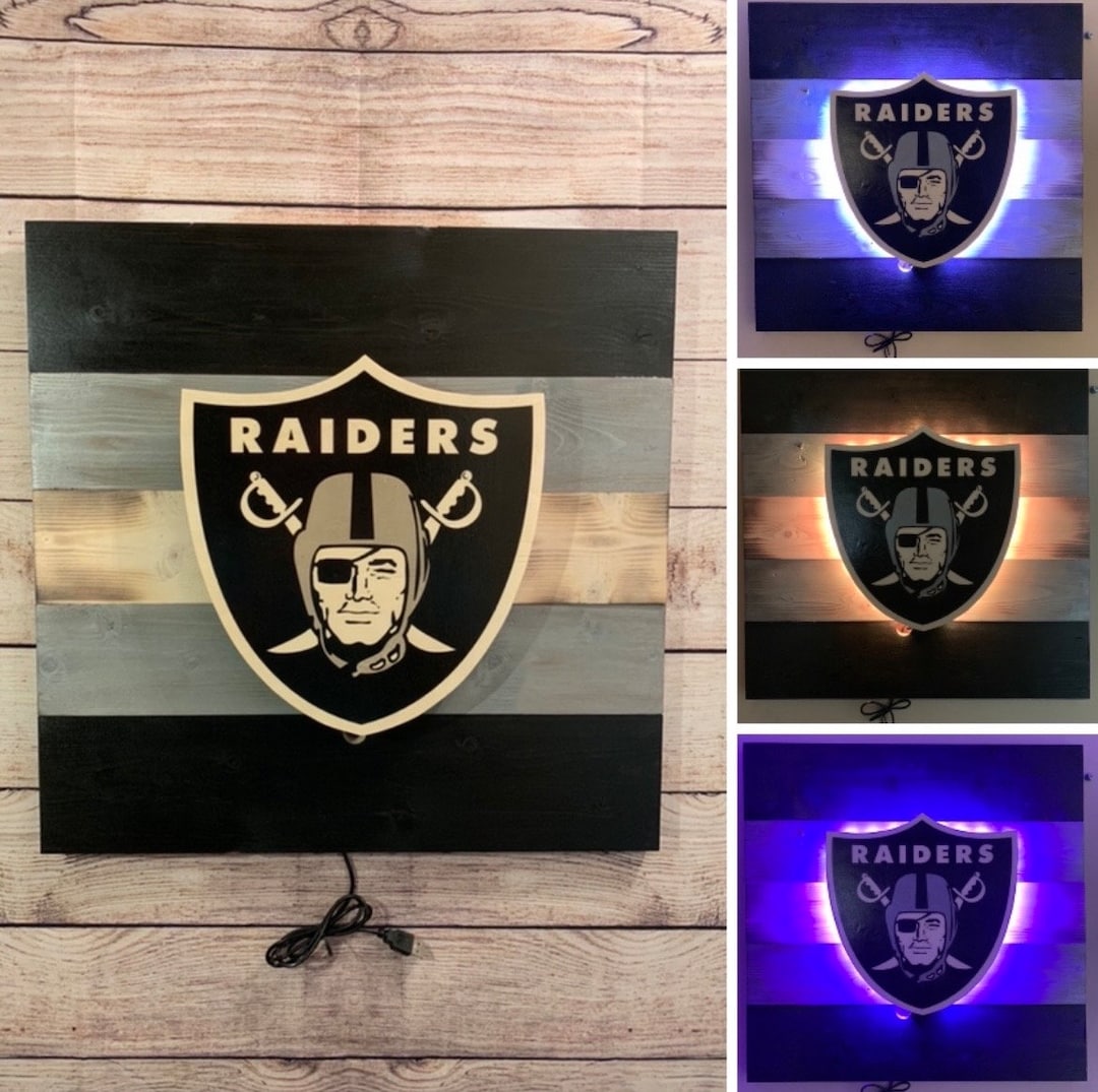 Las Vegas Raiders Rustic Wood Led Light up Sign/ Wall Art - Etsy
