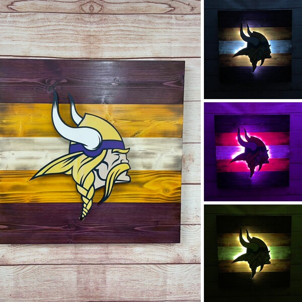 Vikings Wood Sign - Etsy