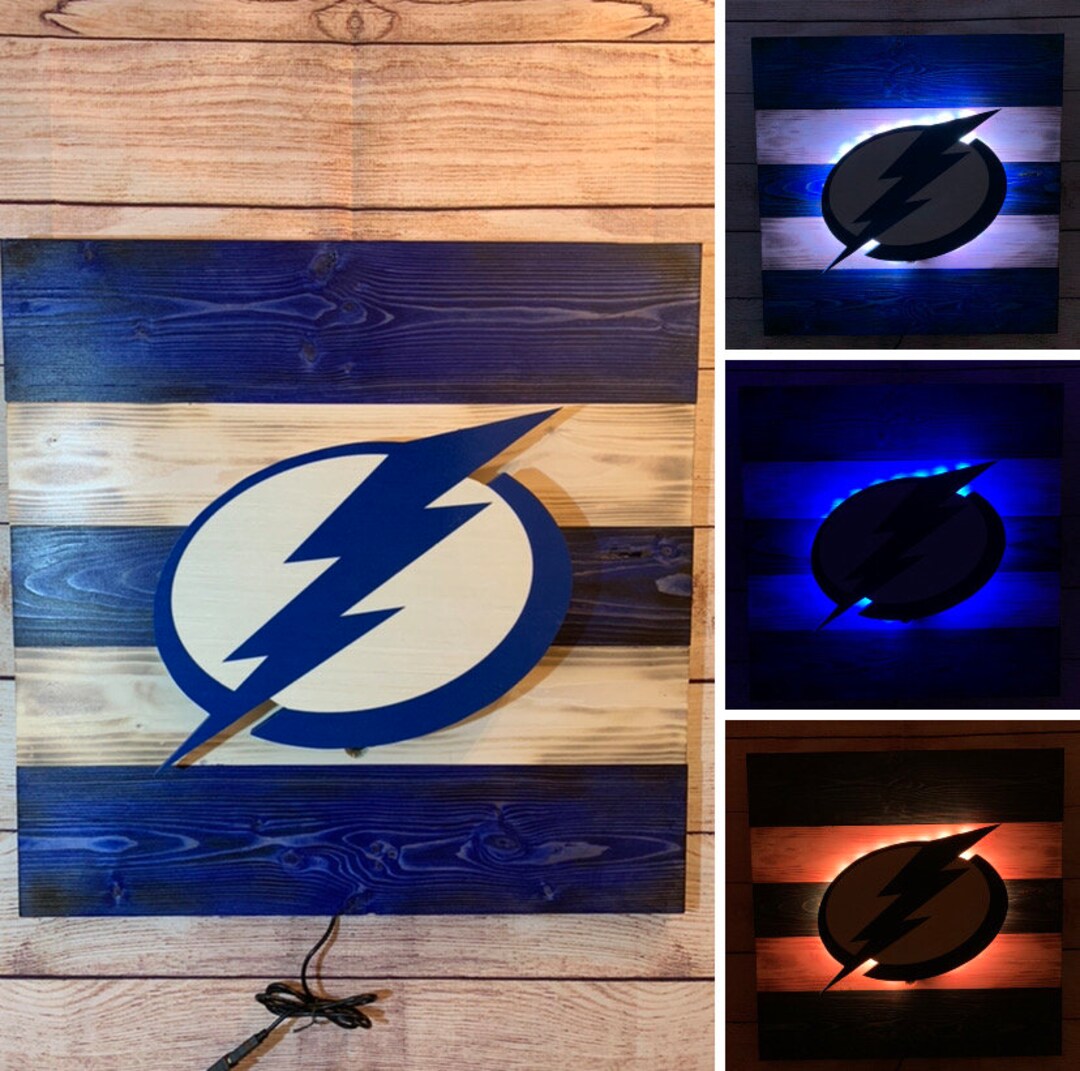 Tampa Bay Lightning Rustic Wood Led Light up Sign/ Wall Art - Etsy
