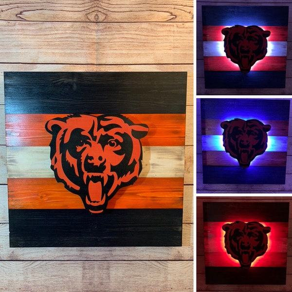 Chicago Bears Led Sign - Etsy