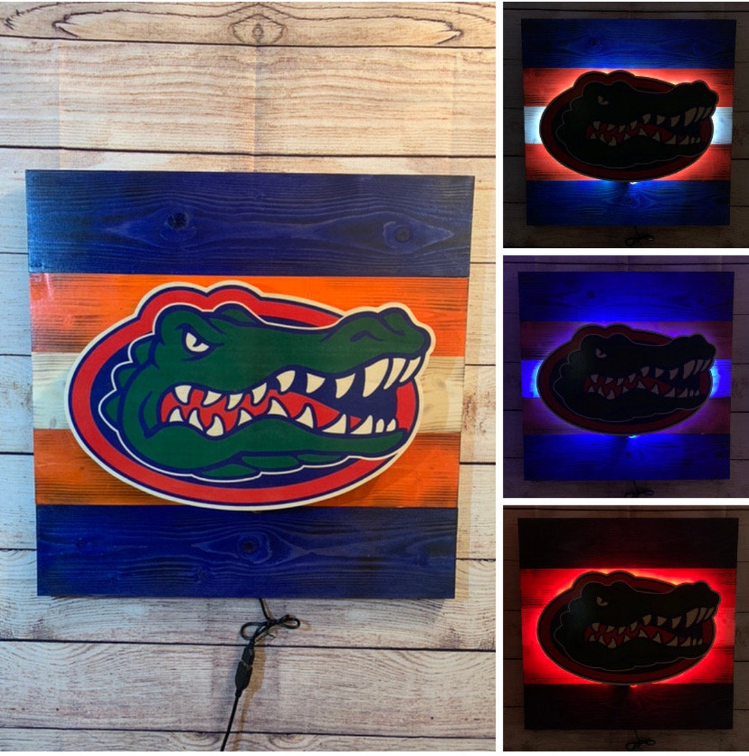 Florida Gators Rustic Wood Led Light up Sign/ Wall Art - Etsy