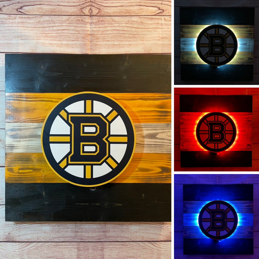Boston Bruins Rustic Wood Led Light up Sign/ Wall Art - Etsy