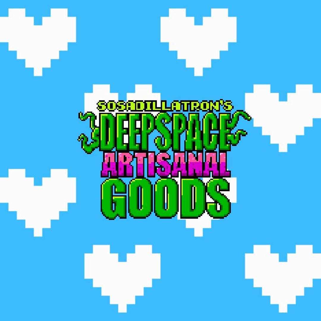 8-bit Heart Seamless Pattern : White on Blue - Digital Download Three ...