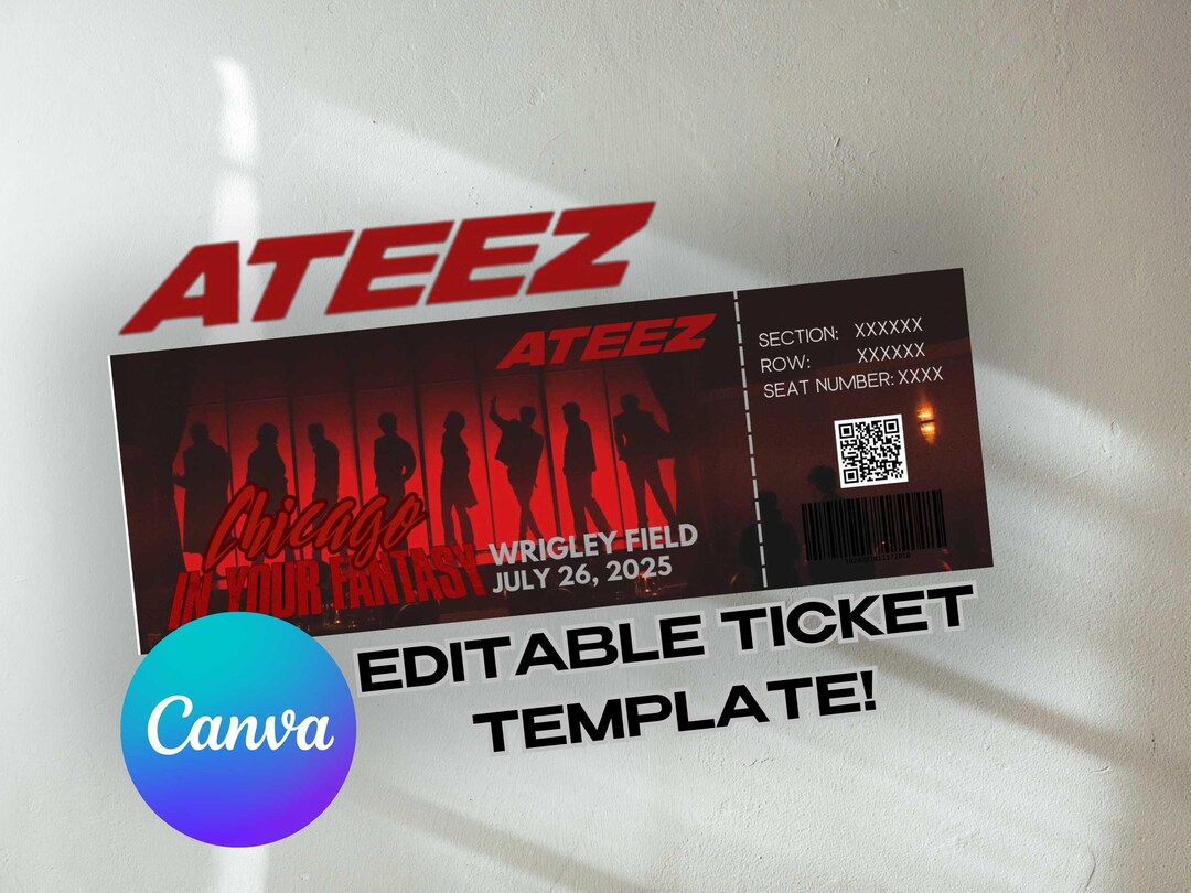 Ateez in Your Fantasy Personalized Concert Ticket, in Your Fantasy US ...