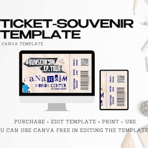 BTS Runseokjin EP Tour Personalized Ticket, Bts Jin, Jin US Tour, Jin ...