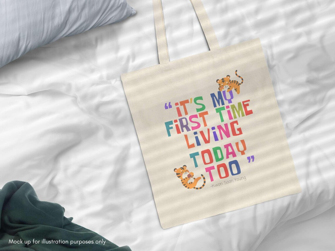 Seventeen Hoshi-inspired Quote Canvas Tote It's My First Time Living ...