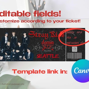 Personalized Stray Kids Dominate Concert Ticket, Dominate World Tour North America, Stray Kids ...