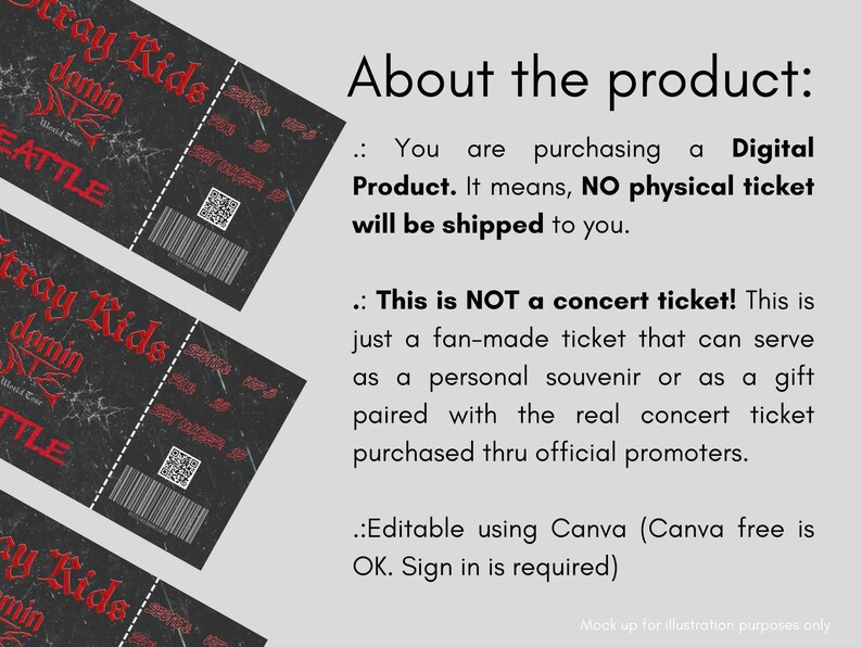 Personalized Stray Kids Dominate Concert Ticket, Dominate World Tour ...