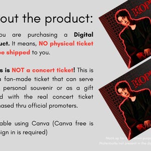 Personalized J-hope Hope on the Stage Concert Ticket, BTS, J-hope, J ...