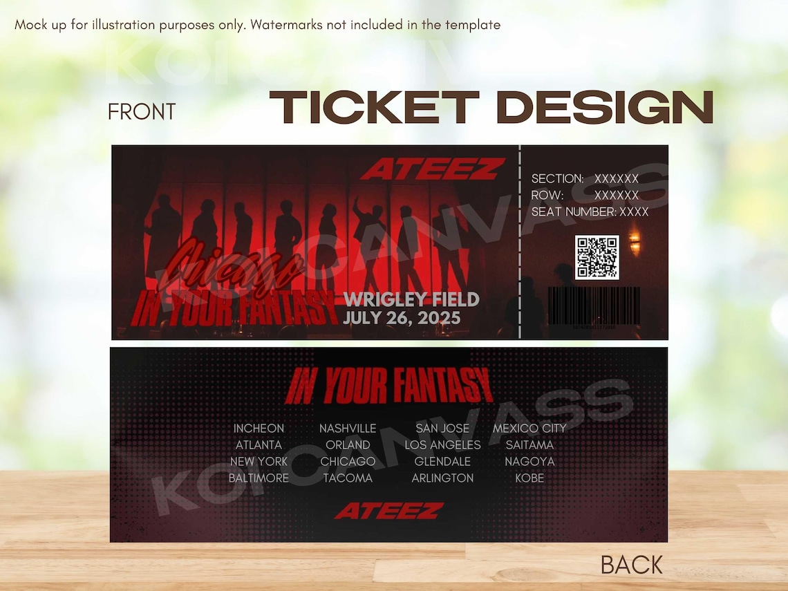 Ateez in Your Fantasy Personalized Concert Ticket, in Your Fantasy US ...