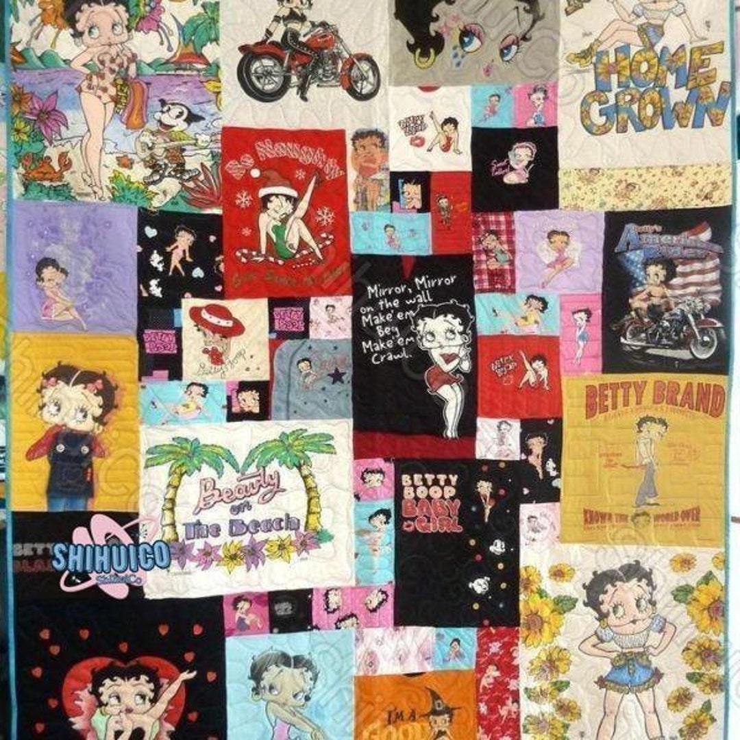 Betty Boop Quilt Pattern, Betty Boop Modern Quilt, Betty Boop Comforter ...