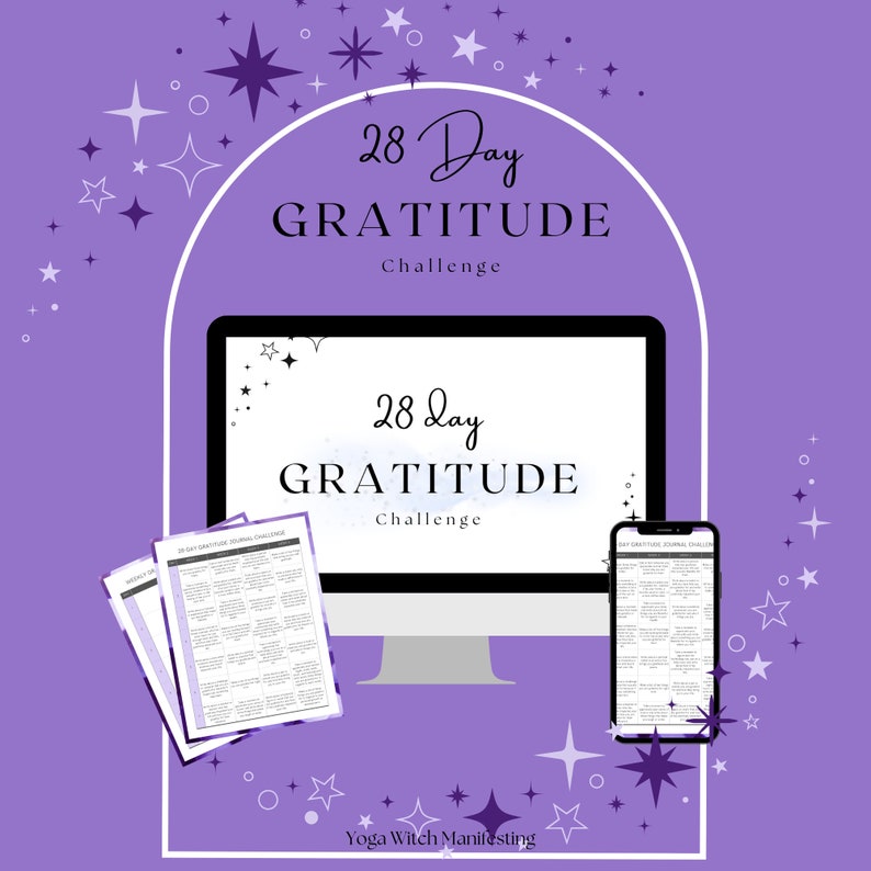 Simple Digital 28-day Gratitude Challenge Journal | Heal Your Heart ...