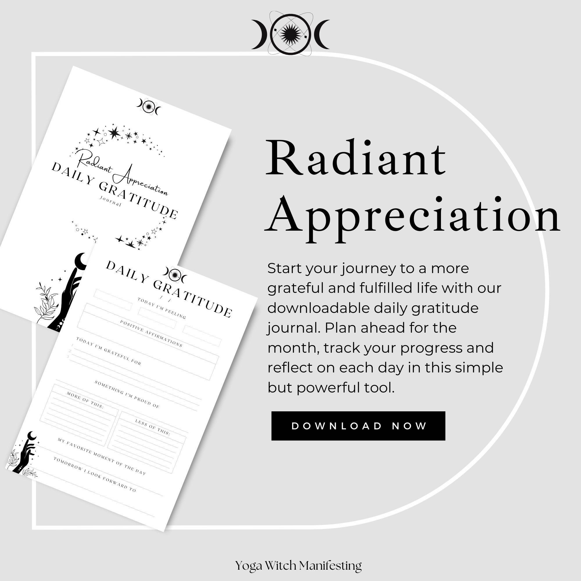 Simple Daily Gratitude Journal Printable | Daily Appreciation ...