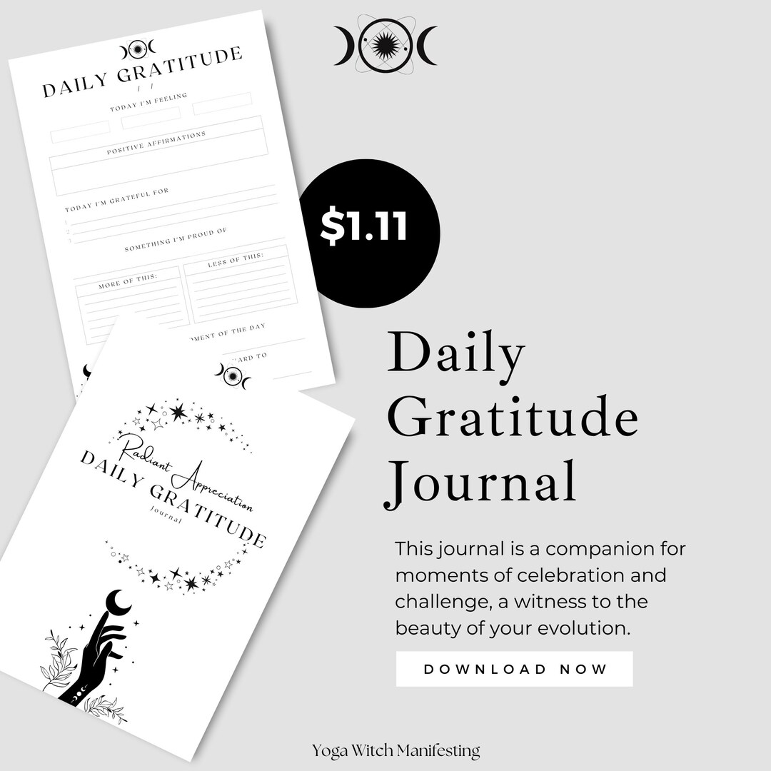 Simple Daily Gratitude Journal Printable | Daily Appreciation ...