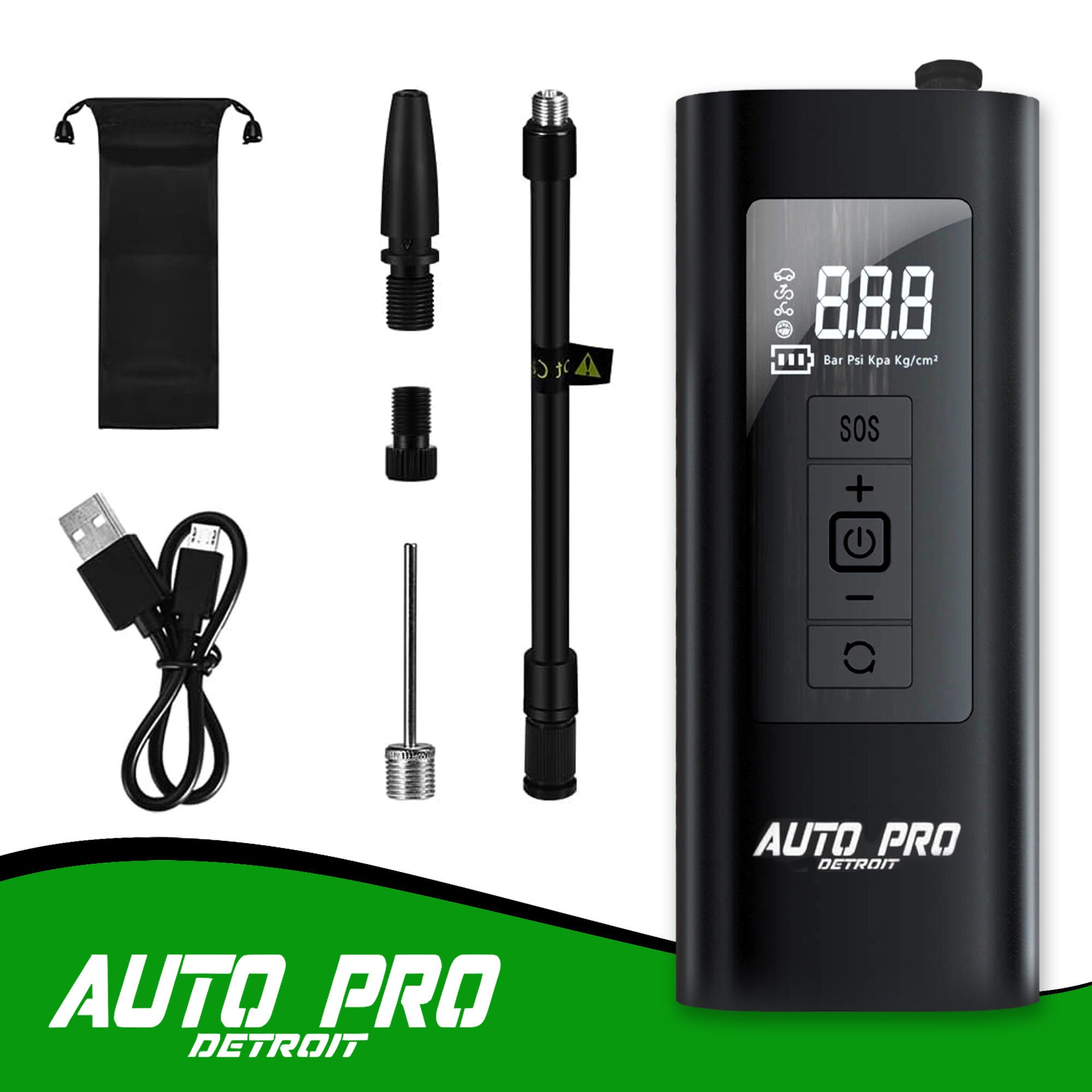 Portable Air Compressor Tire Inflator Digital Air Compressor Father's ...