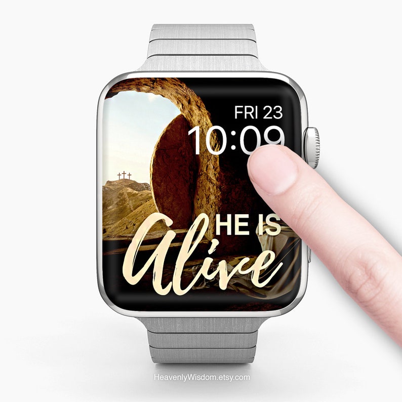 He is Alive Easter Apple Watch Wallpaper: Christian Bible Verse ...
