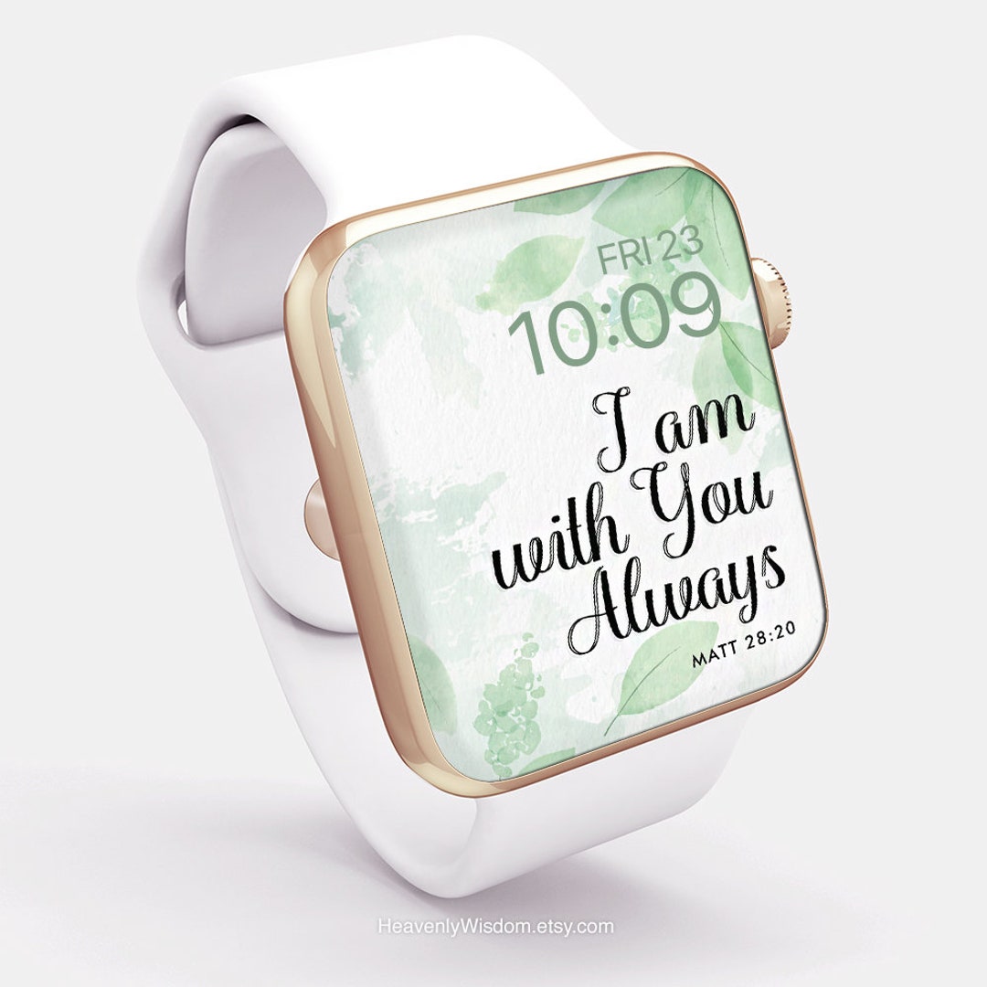 Christian Apple Watch Wallpaper: Bible Verse Greenery (digital Download ...