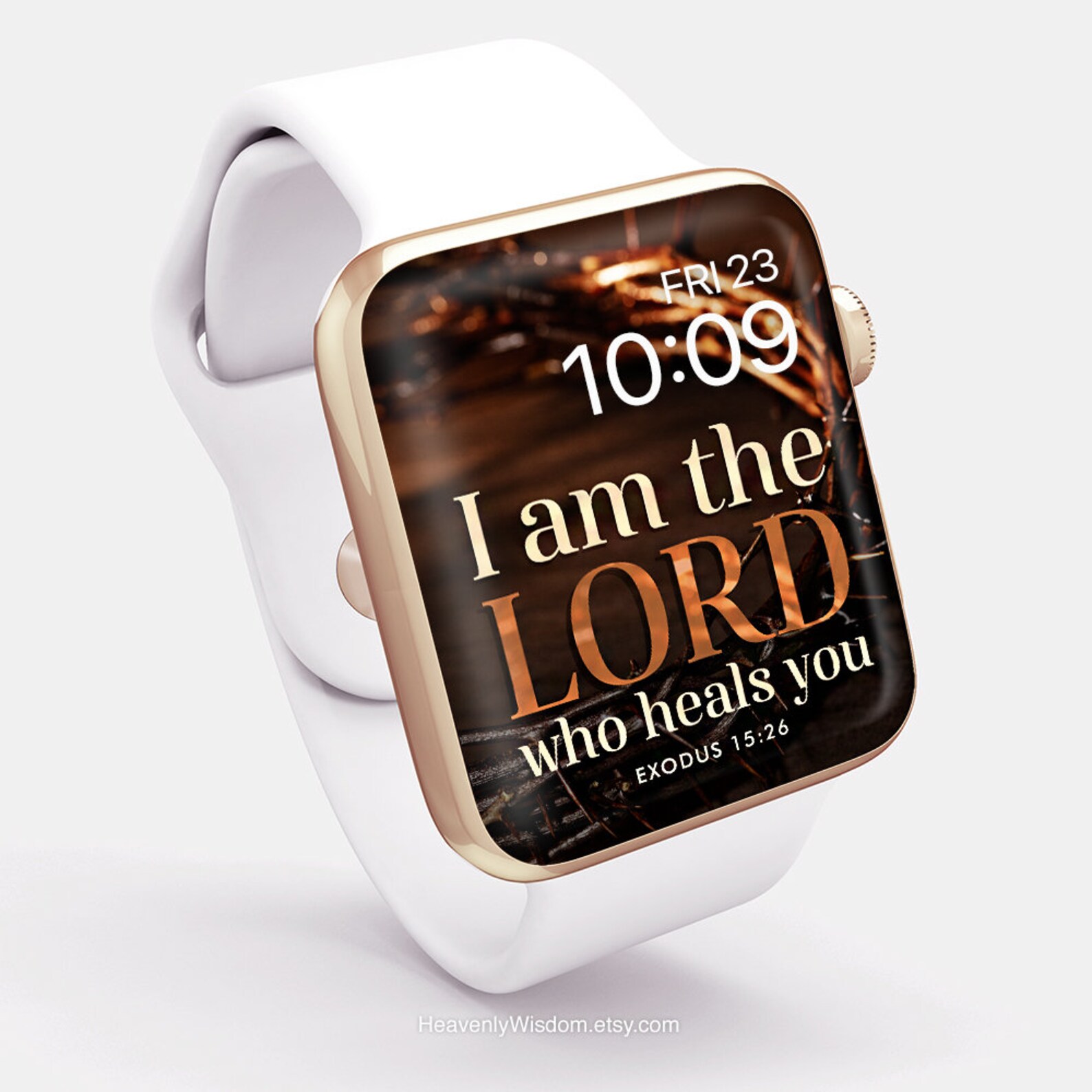 Ex 15:26 I Am the Lord Who Heals You Apple Watch Wallpaper Brown Apple ...