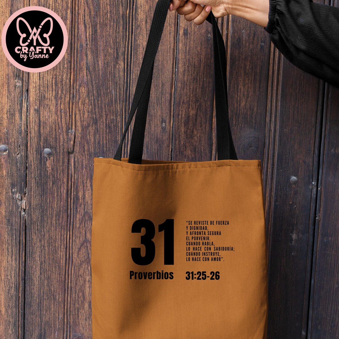 Custom Proverbs 31 Bible Verse Tote Bag: Christian Woman Gift - Etsy