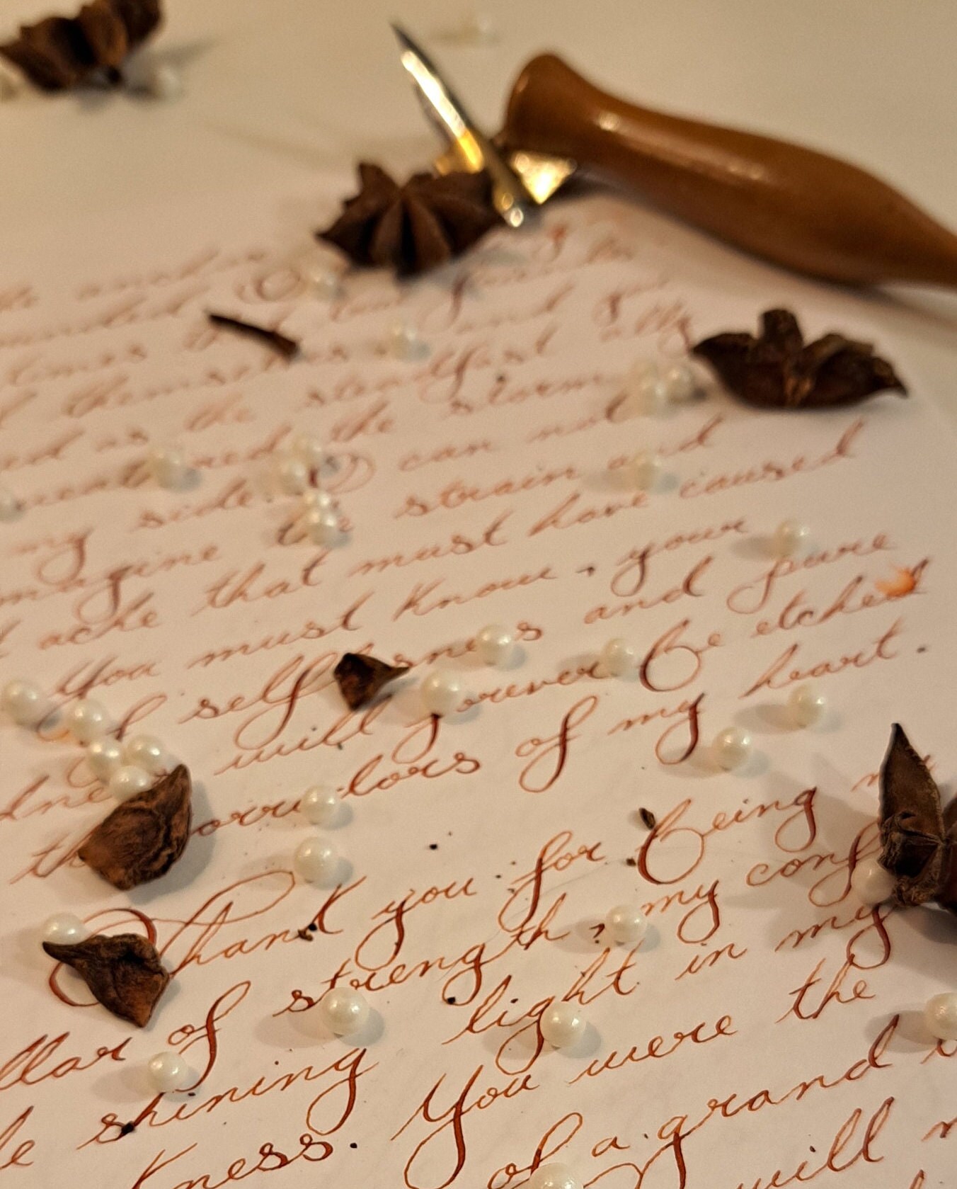 Handwritten Custom Calligraphy Letter Unique Personalized Vintage Card ...