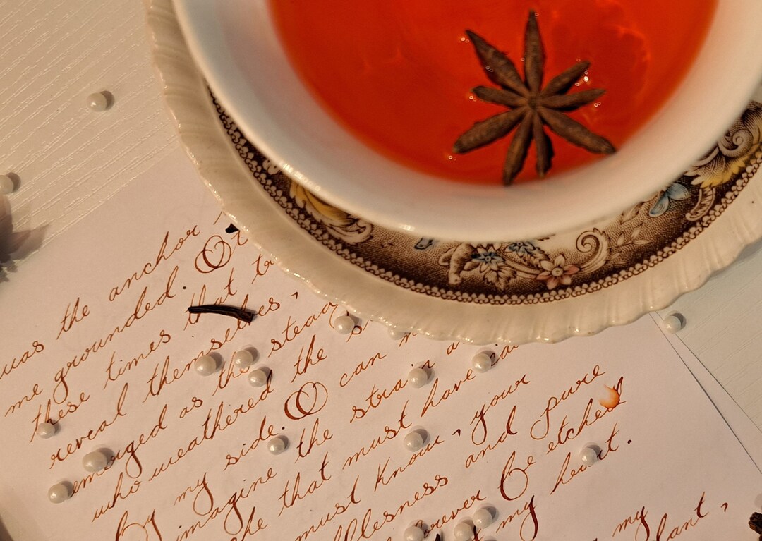 Handwritten Custom Calligraphy Letter Unique Personalized Vintage Card ...