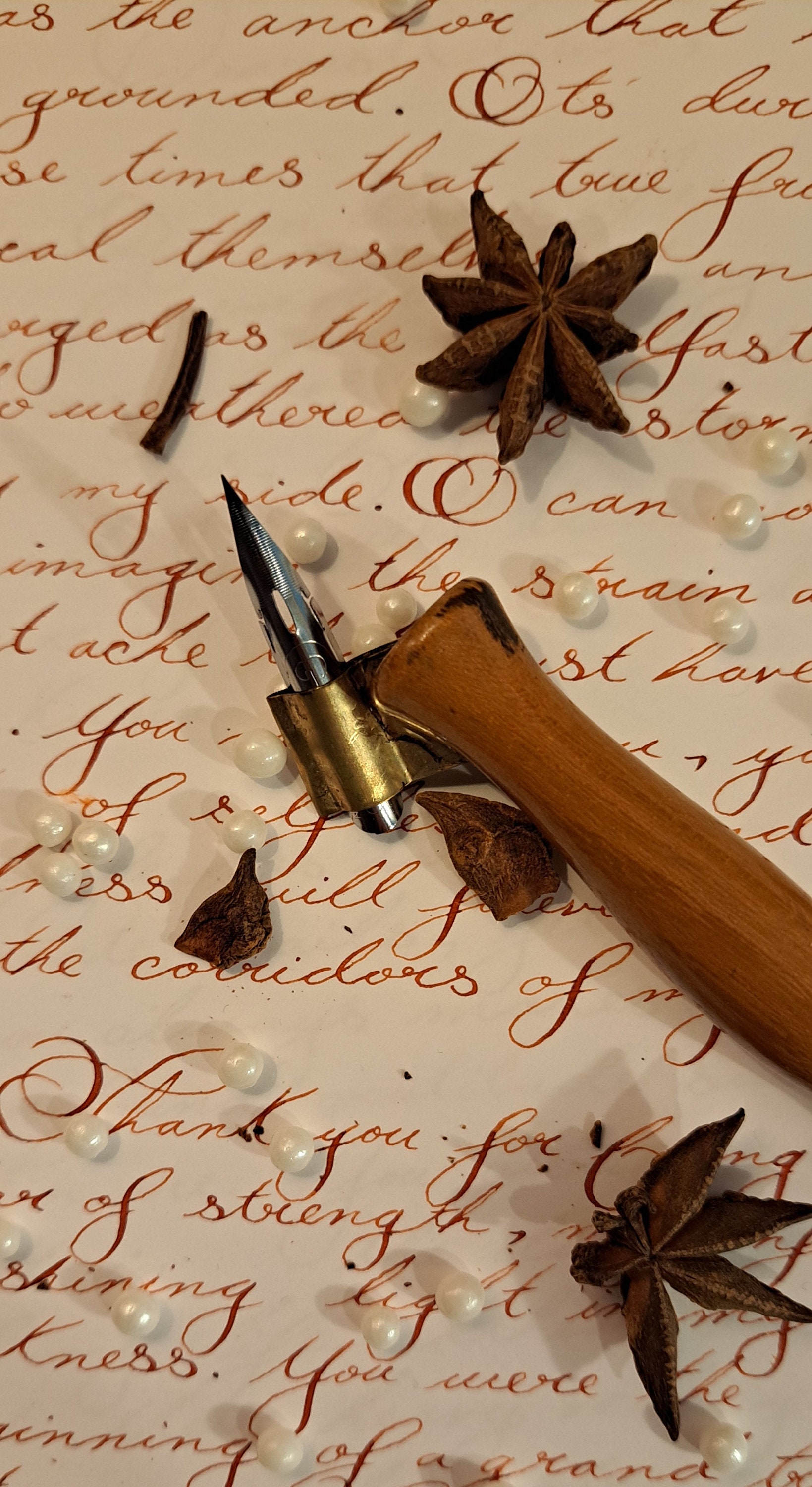 Handwritten Custom Calligraphy Letter Unique Personalized Vintage Card ...