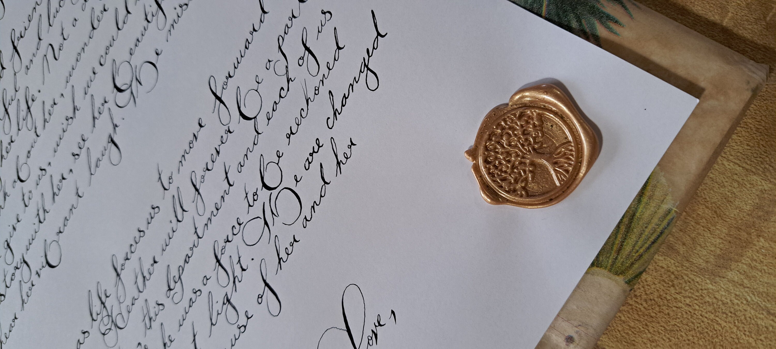 Handwritten Custom Calligraphy Letter Unique Personalized Vintage Card ...