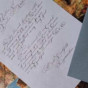 Handwritten Custom Thank You Calligraphy Letter Unique Personalized ...