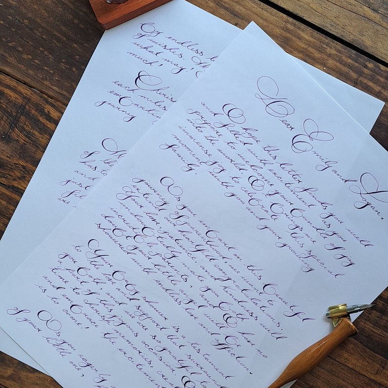 Handwritten Letters, Calligraphy Wedding Vows, Valentines Day Letter ...