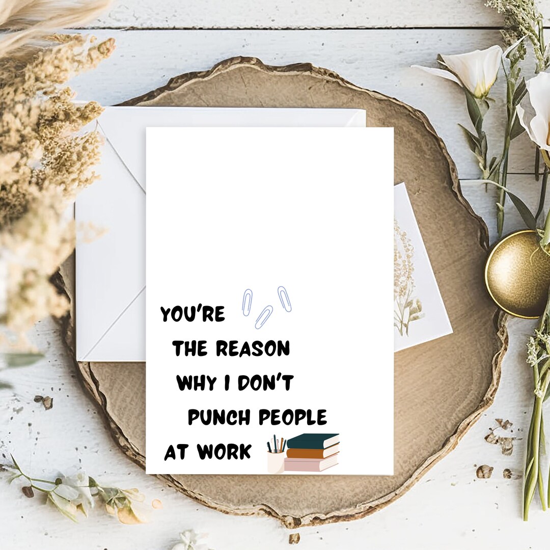 Coworker Card, Funny Card for Friend, Card for Coworker, Birthday Card ...