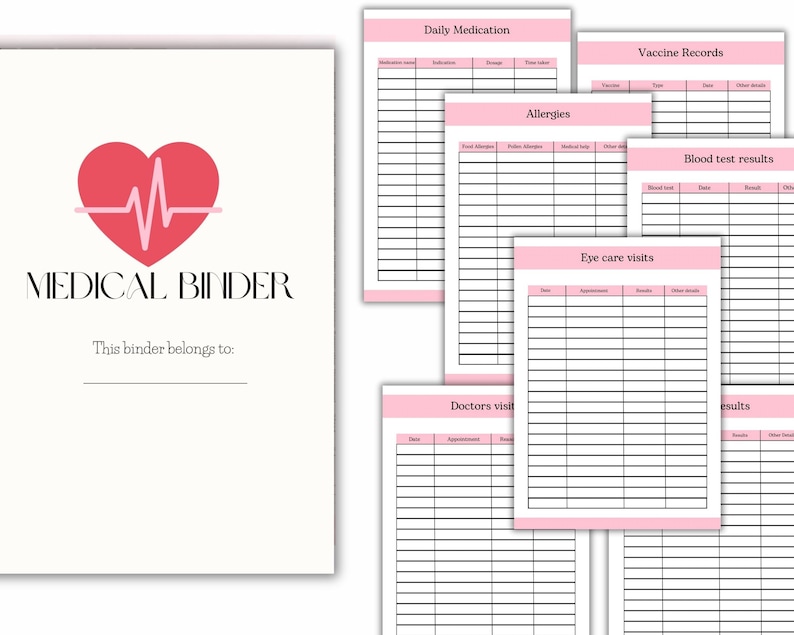 Medical Planner Printable,medical Binder,healthcare Planner,wellness ...