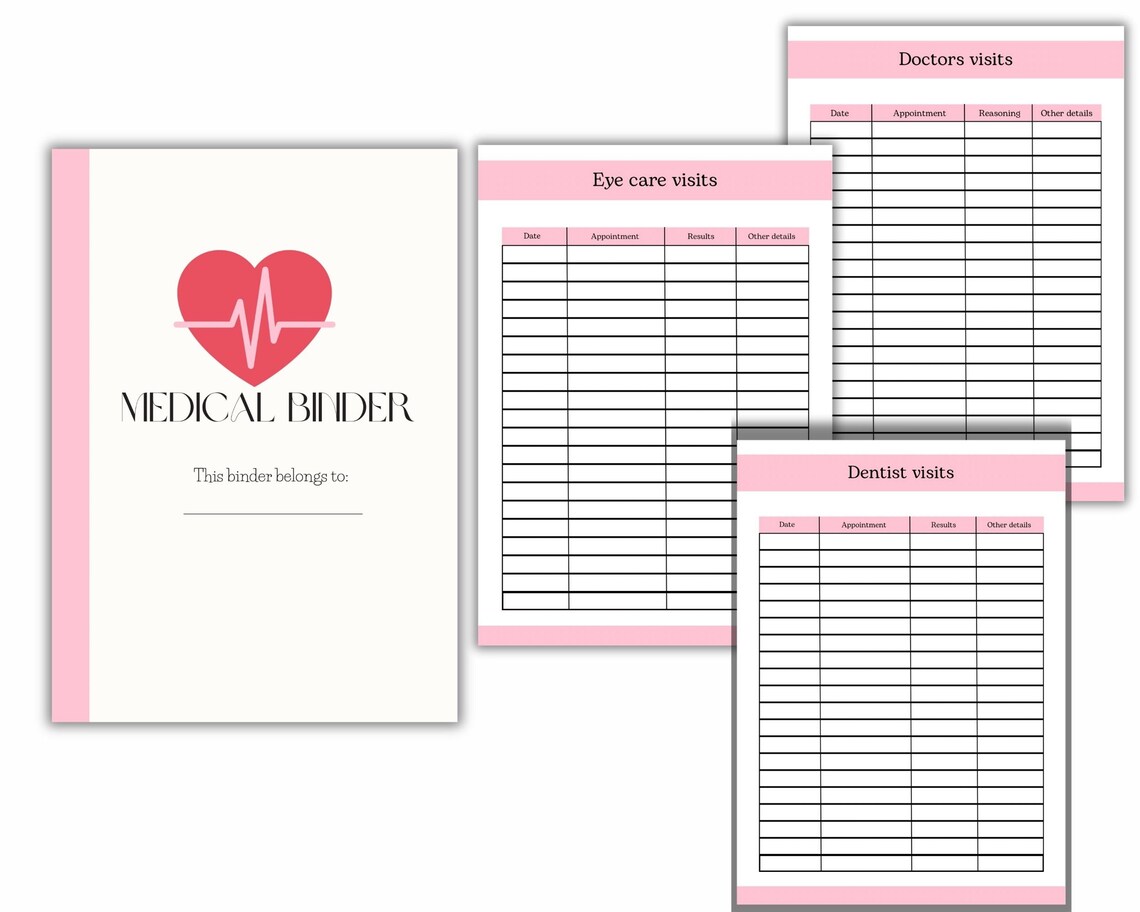 Medical Planner Printable,medical Binder,healthcare Planner,wellness ...